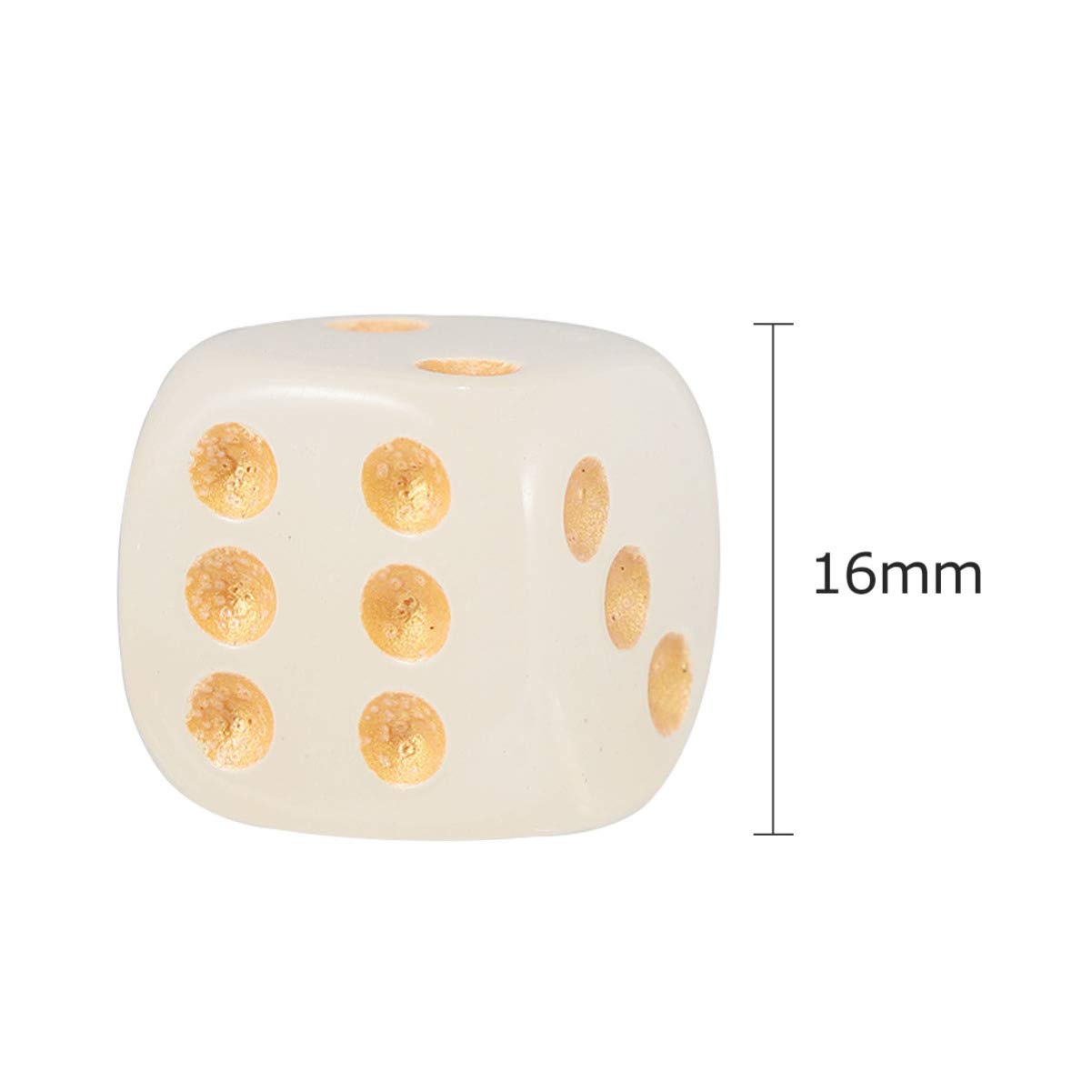 NUOBESTY 10Pcs 16mm D6 Glow in The Dark Dices Six Sided Luminous Dices Luminary Round Corner Dice Blocks