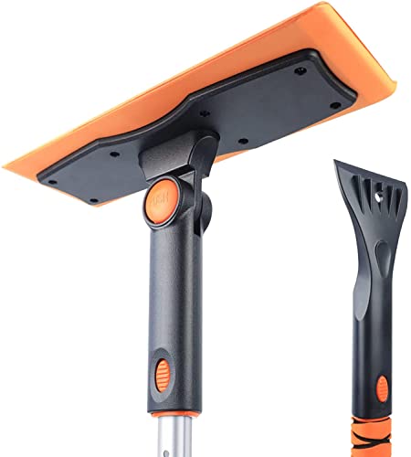 suitU 49" Snow Broom and Ice Scraper Extendable Foam Car Snow Brush, Snow Scraper for car, Foam Grip, Auto Window Windshield Snow Removal Brush for Car, SUV, Truck