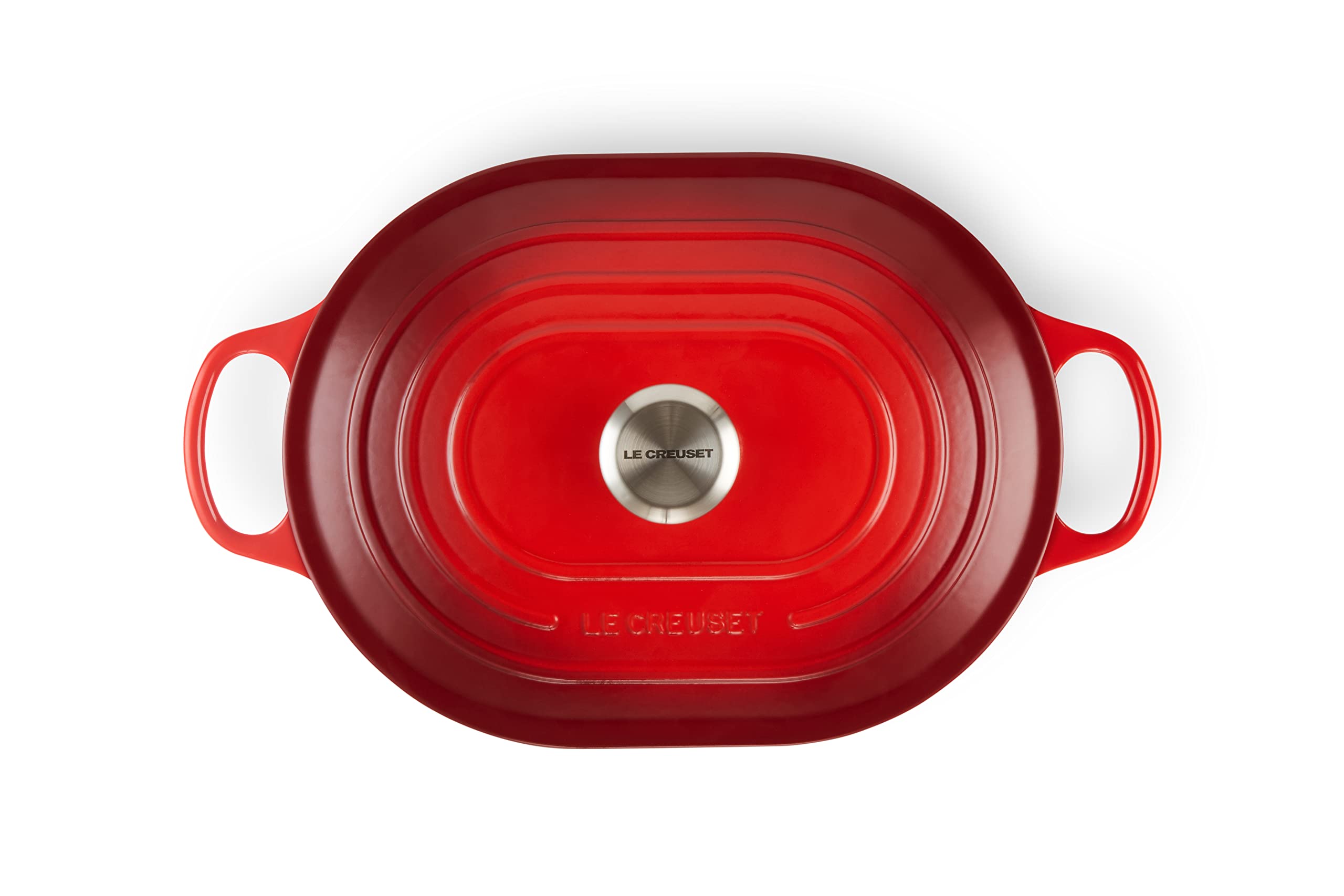 Le Creuset Enameled Cast Iron Signature Oval Casserole, 3.75 qt., Cerise