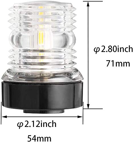 LYCAEA 3 Nautical Mile Boat All Around LED Anchor 360 Degree Navigation Light, 10-24 VDC