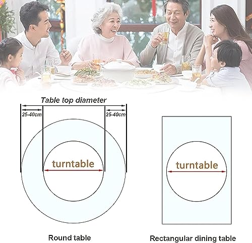 Lazy Susans Turntable Tempered Glass Lazy Susan Turntable Dining Table Transparent,50-110cm Round Turntable Tabletop Serving Plate With Silent Bearing Rotating Tray (Size : 110cm/43.3inch)