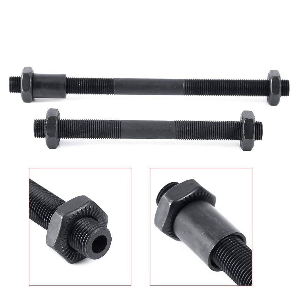 Liccx Durable Steel Front axle Rear axle,1 Pair Front and Rear Shaft,Hollow Hub Front and Back Axles Bike axles Bicycle Supplies