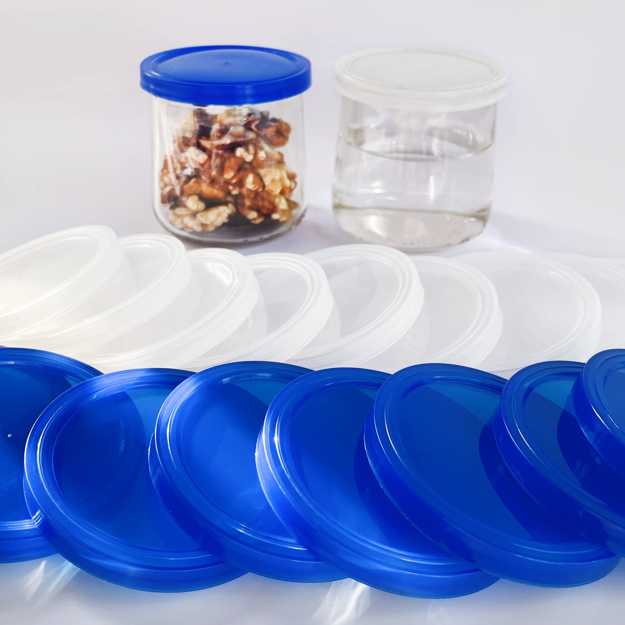 Oui Yogurt Jar Lids-12 pack Oui Lids for Yoplait Yogurt Container,Sealed against leaks lids for oui yogurt jars Blue…