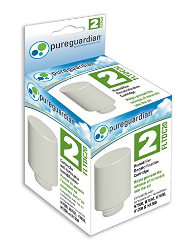PureGuardian FLTDC20 Humidifier Demineralization Filter, Cartridge #2, 700 Hrs. Run Time, Prevents Release of Minerals Into Air, Fights White Dust, Easy Application to PureGuardian Humidifier
