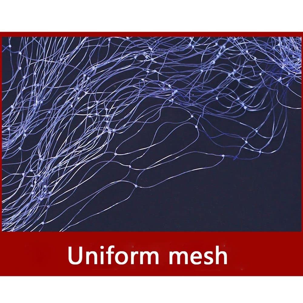 Netting Fish Luminous Bead Cast Gill Nets Fishing Accessories Trap Mesh Ice Fishing Net Tackle(6-0.25-0.5kg Fish)