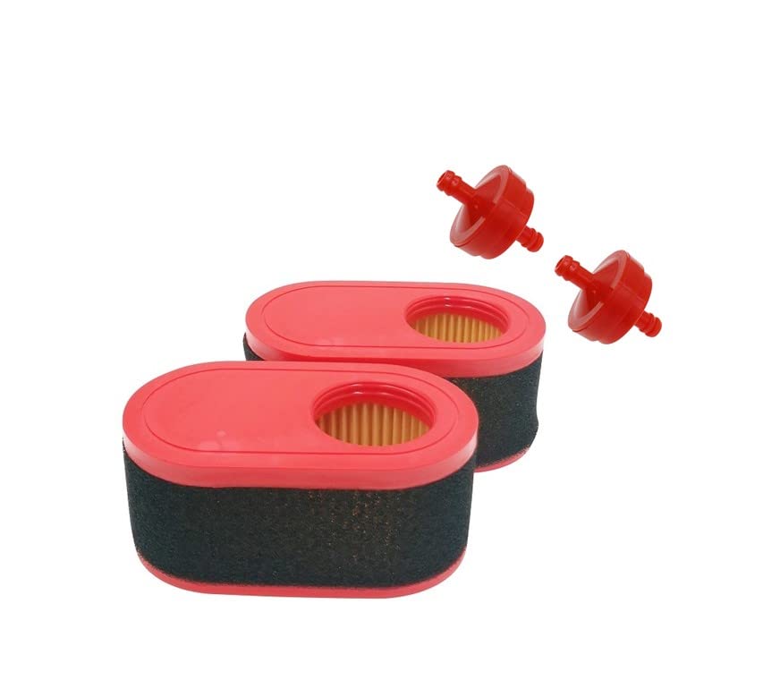 TENOMAL 2 Pack 951-12260 751-12260 Air Filter + 951-12256 751-12256 Pre Filter with 298090 Fuel Filter Replace MTD 937-05065 Craftsman 33904 Fit MTD Huskee LT3800 LT4200 4P90MUD 4P90HUB Engines