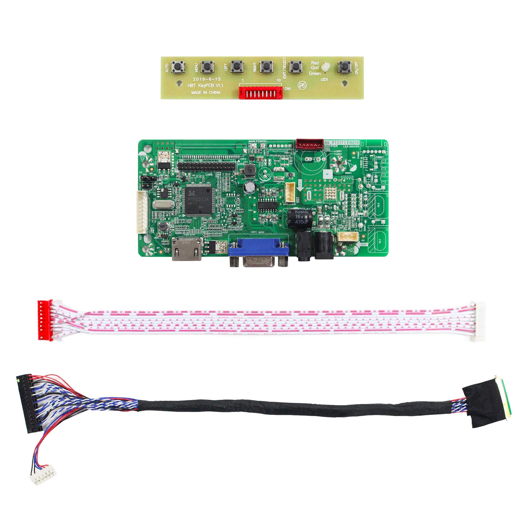 LCD Controller Board B156HW01 B156HW02 LP156WF1 CLAA173UA01A Monitor HD MI VGA Audio Driver Board