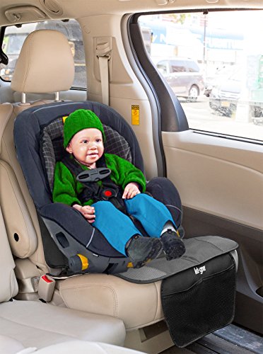 lebogner Car Seat Protector + X-Large Kick Mat Auto Seat Back Protector, Under Car Seat Seat Cover + Waterproof Back Seat Liner Kick Guard Seat Saver Protects Leather and Upholstery Seats