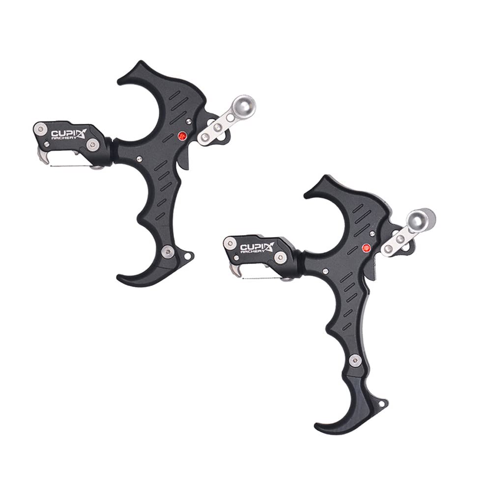 Mruabtiy Compound Bow Thumb Bow Release, 3&4 Finger Grip Adjustable Archery Release Aids (Hook)