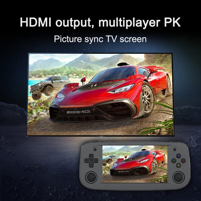 RG503 Handheld Game Console Support 5G WiFi 4.2 Bluetooth RK3566 64BIT 64G TF Card 4193 Classic Games Linux System 4.95Inch OLED Screen 3500mAh Battery(Blue)
