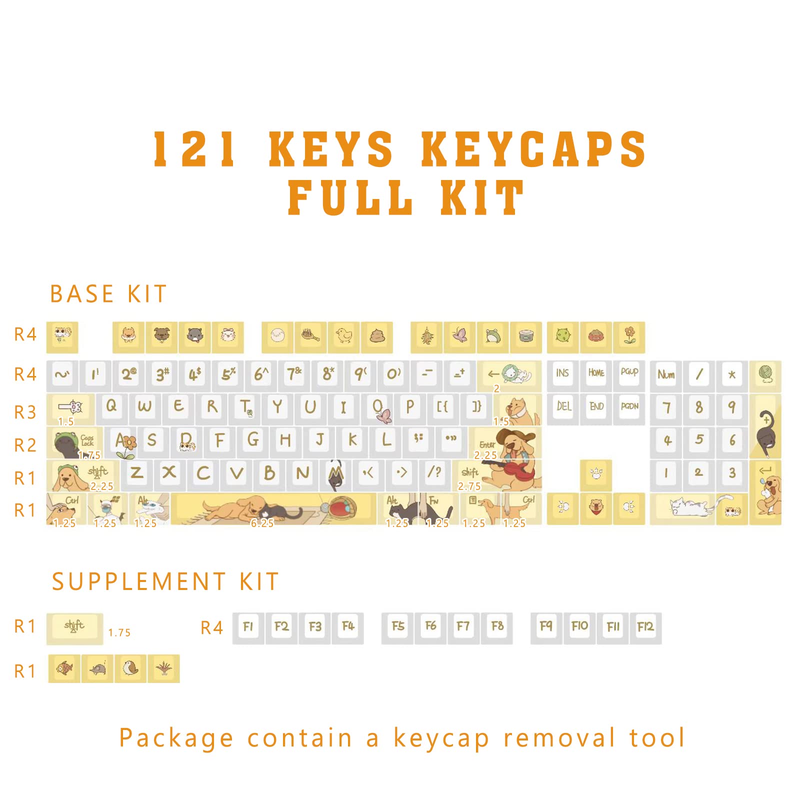 POPKEEY Panda Green Keycaps for Cherry MX Switches Cute Mechanical Gaming Keyboard, PBT Chinese Style Key Caps Set