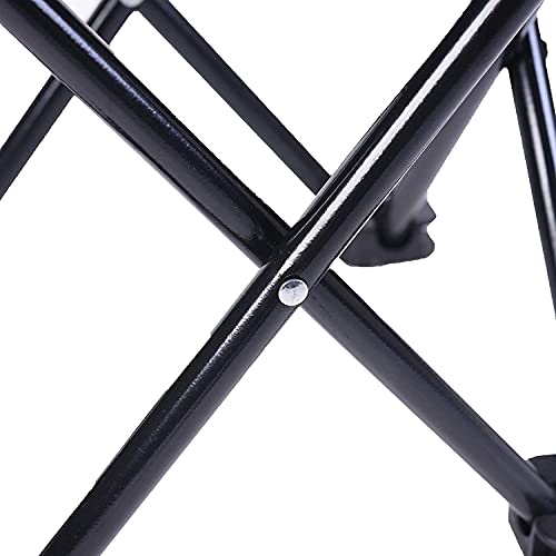 Lightweight Folding Camp Stool | Camping Ottoman Fold Up Stool Backpacking Stool Foot Rest Cliq Chair Hiking Fishing Travel Small Portable Mini Folding Chair