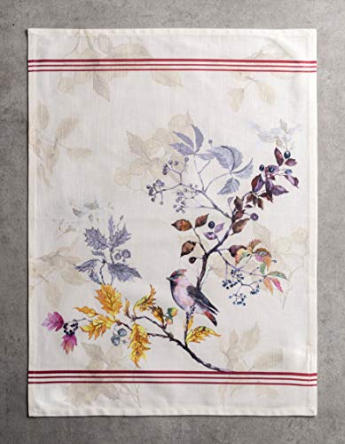 Maison d' Hermine Kitchen Towel 100% Cotton Quick Dry Cleaning Dishtowel for Gifts, Dining, Home, Wedding, Banquet, Buffet, Equinoxe - Beige - Thanksgiving/Christmas (Set of 3)