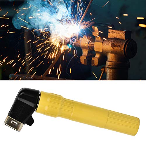 Oumefar Electrode Holder Welding Tool, 400Amp Electrode Clamp Soldering Arc Rod Welding Electrode Clamp Tool Set(Yellow)
