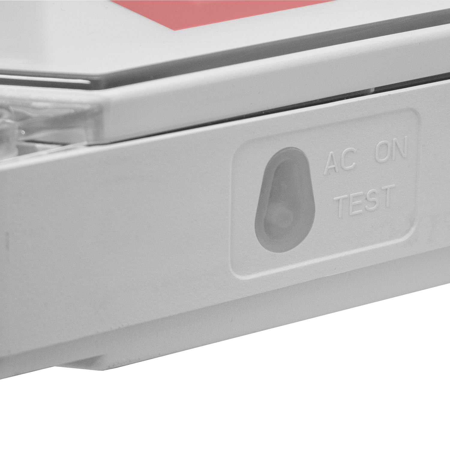 LFI Lights | Wet Location Rated Red Exit Sign | White Housing | All LED | Hardwired with Battery Backup | Single Sided | Knock Out Arrows Included | UL Listed | WLT-R