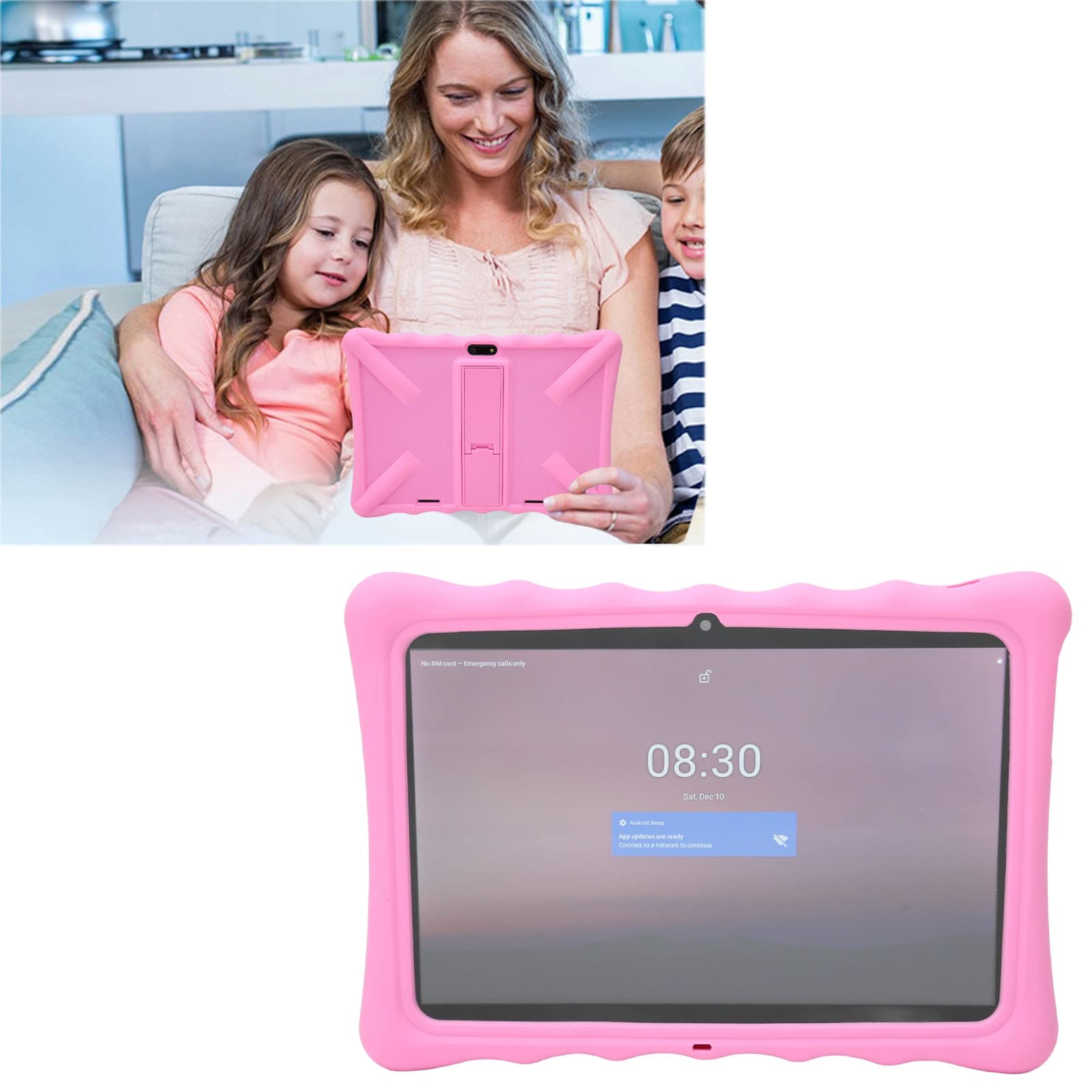 Kids Tablet, Reading Tablet 10.1 Inch IPS Screen, 2GB RAM, 32GB ROM for Learning (US Plug)