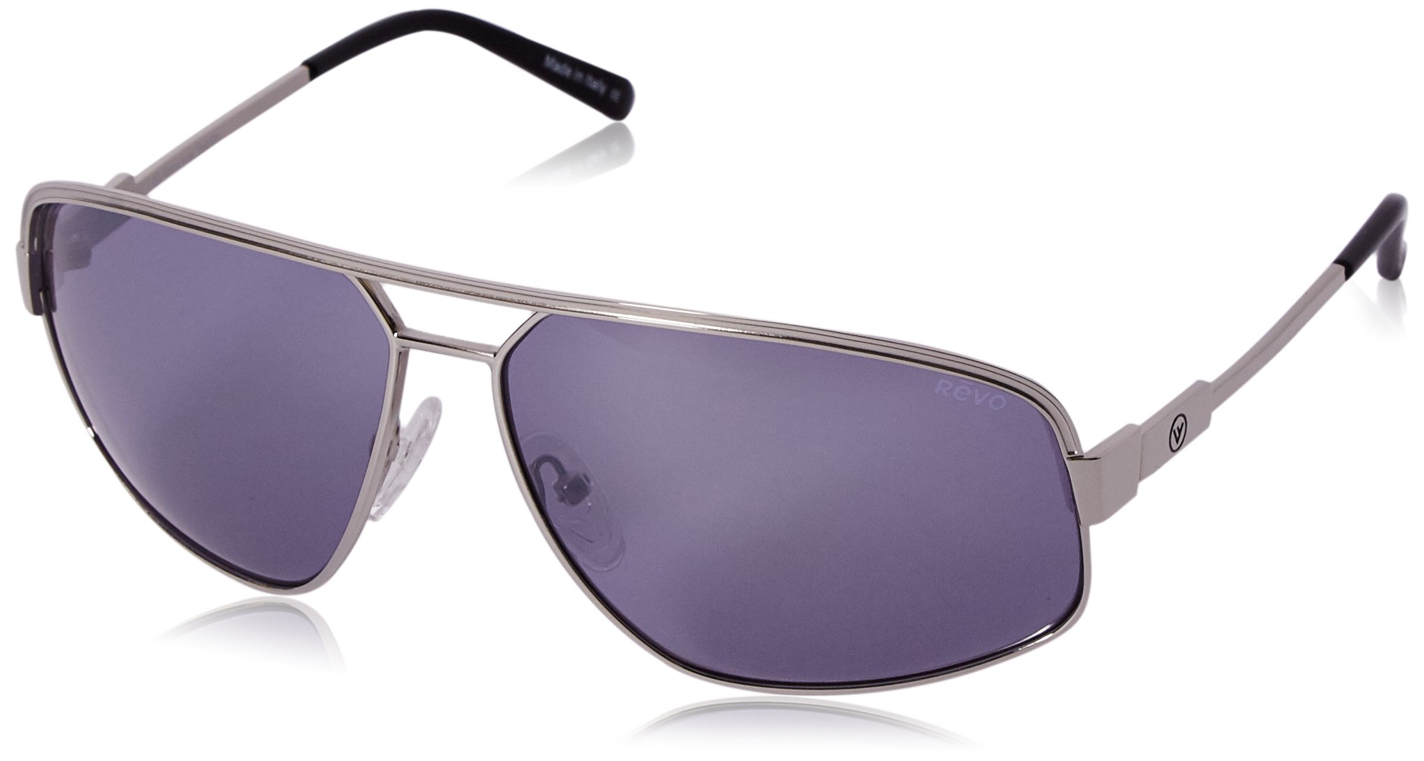 Revo Unisex RB 1002 Bono Collection Stargazer Aviator Polarized UV Protection Sunglasses , Chrome Frame, Lavender Lens