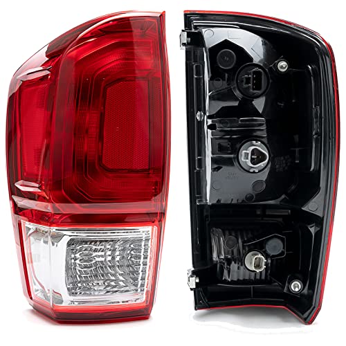 Left Driver Side Tail Light Housing Compatible with 2016 2017 2018 2019 2020 2021 2022 Toyota Tacoma Pickup Red Lens Replace 81560-04170