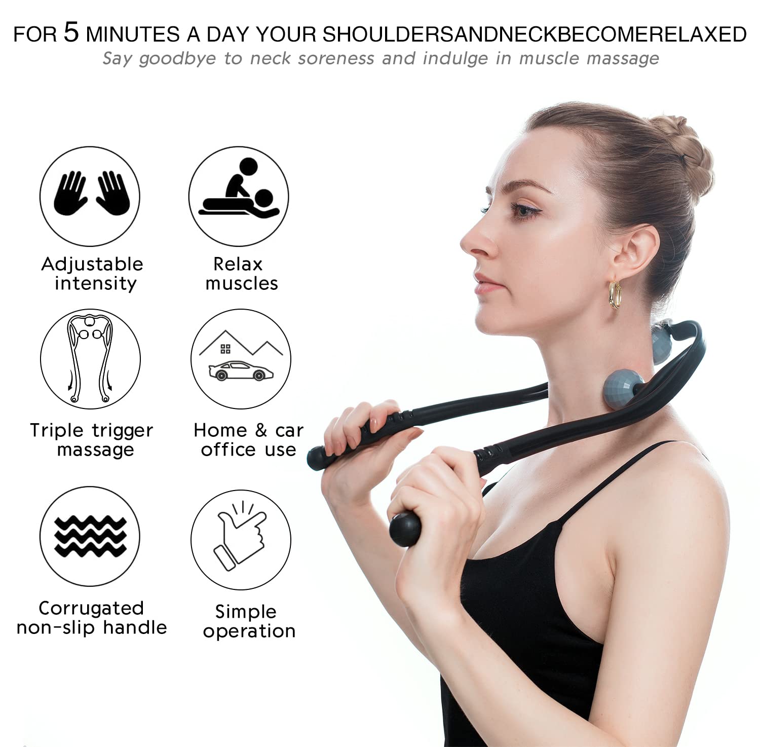 Lyanxinlei Best Self Massager for Your Neck with Multiple Trigger Points for Pain Relief