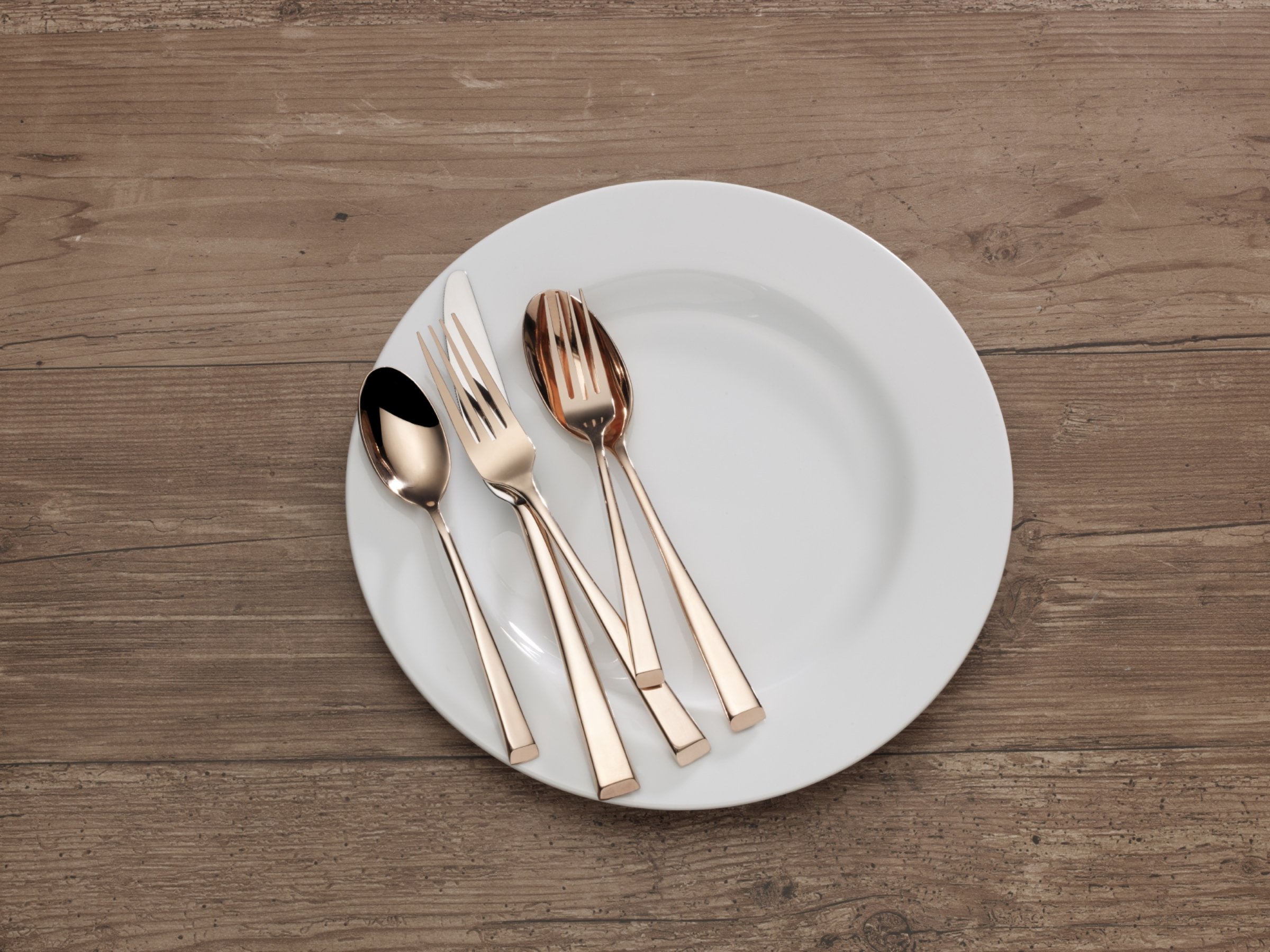 Mikasa Rockford Rose Gold 20-Piece Stainless Steel Flatware Set, Service for 4