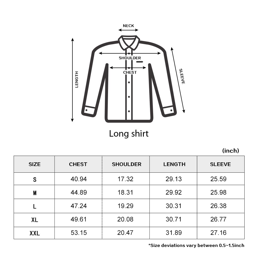 LOCALMODE Mens Long Sleeve Regular Fit Dress Shirt Casual Business Oxford Button Up Shirt Green S