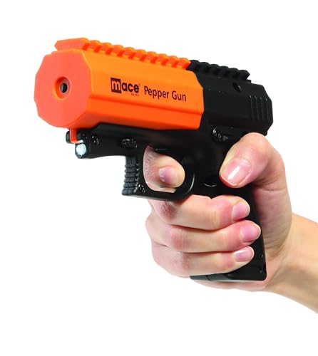 MACE BRAND Pepper Gun 2.0 with Strobe LED, Black