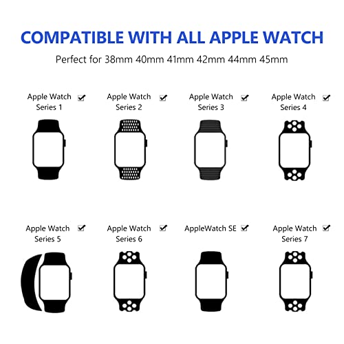Skrring Smart Watch Charger Cable Compatible with Apple Watch Charging Series 8/7/SE/6/5/4/3/2/1/Ultra (38mm 40mm 41mm 42mm 44mm 45mm) - White 3.3ft/1m