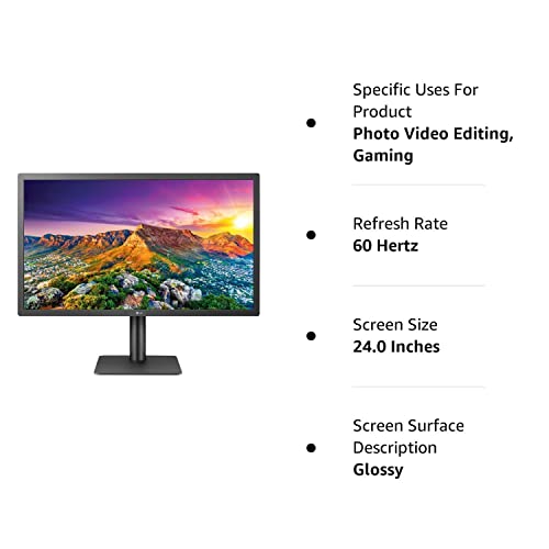LG 24MD4KL-B Ultrafine 24-inch IPS LED 4K UHD Monitor - Black (Renewed)