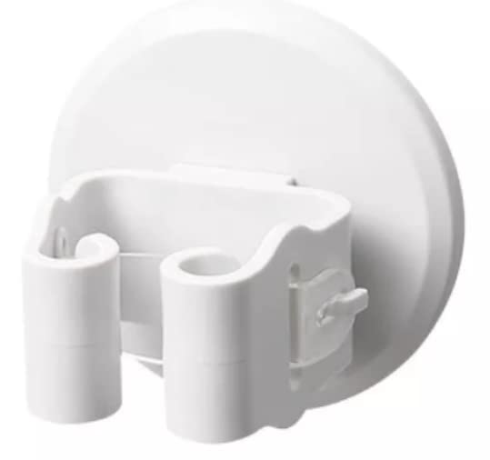 ZONEWD Mop Hook no Punching Toilet Wall Hanging, Powerful Broom Hanging, mop clamp Broom Holder, mop Storage Rack White(1pc)