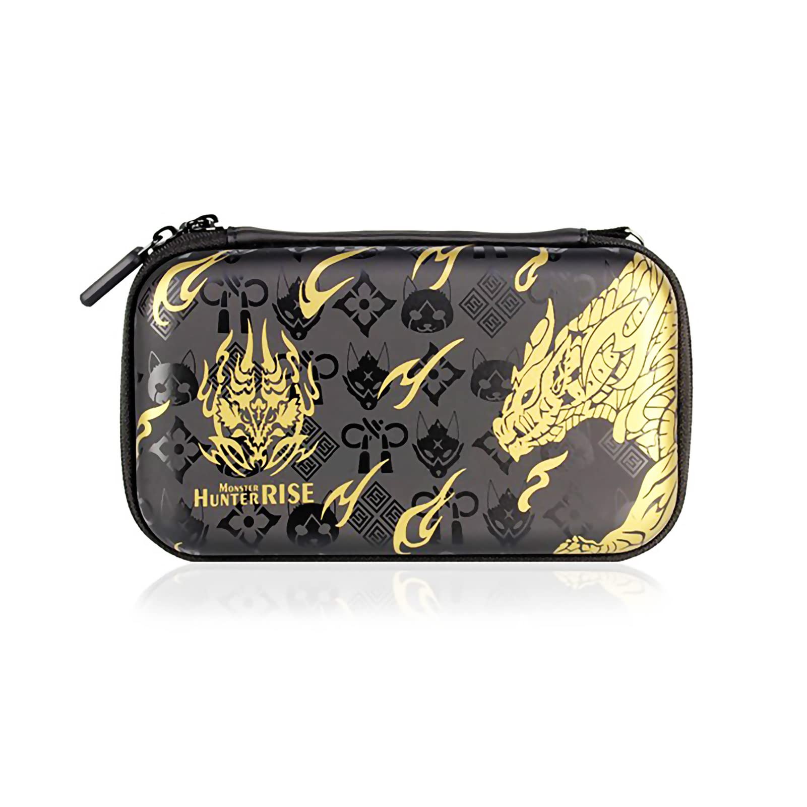 New for New 3DS 2DS XL LL Carrying Case Storage Bag Replacement, for Nintendo New3DS 3DSXL 3DSLL DSIXL Handheld Console, for Monster Hunter Rise Edition EVA Protective Hard Carrying Pouch