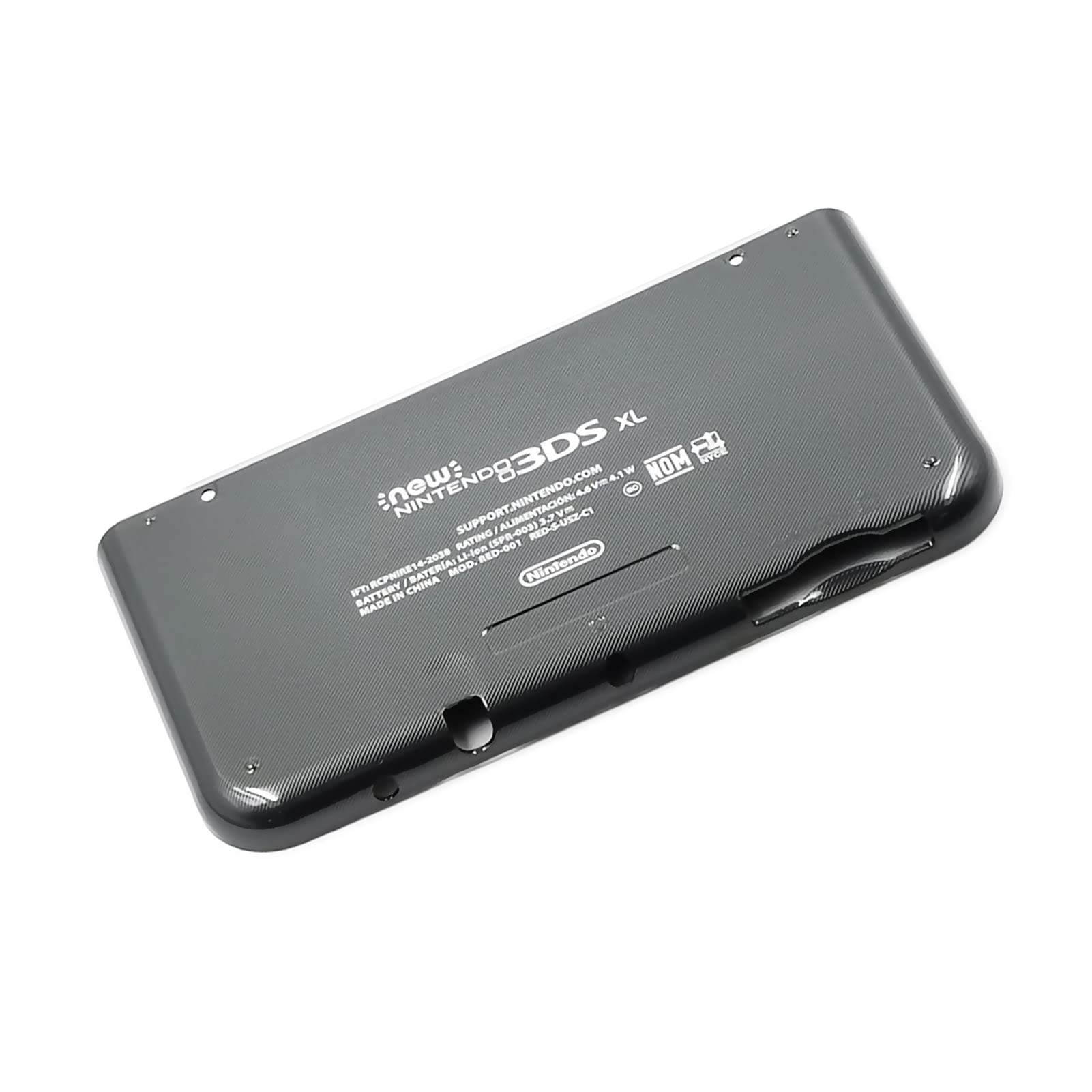 New for New3DS XL Bottom Shell Coverplate Black Replacement, for Nintendo New3DSXL New 3DS XL LL 3DSXL Handheld Game Console, Lower E Faceplate Back Battery Case Cover Plate Spare Parts