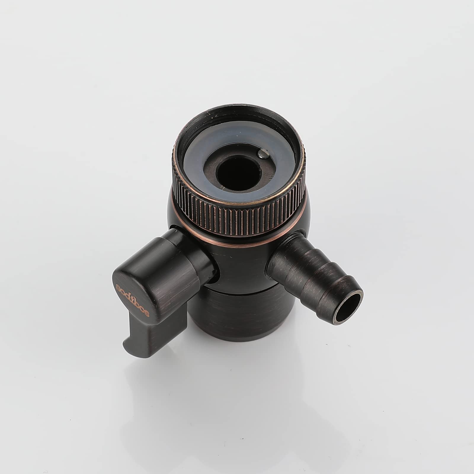 sodibos Faucet Diverter Valve for Counter top Water Filter with Quick Pushing on 3/8 inch tubing (Brass-Oil Rubbed Bronze)