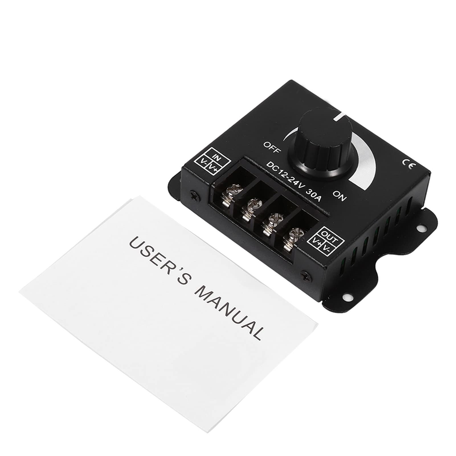 LED Light Strip Dimmer, Led Dimmer Switch - 12V-24V 30A Led Switch Dimmer Controller Manual Operation for Strip Light Single Color, Dimmer Switches For Led Lights