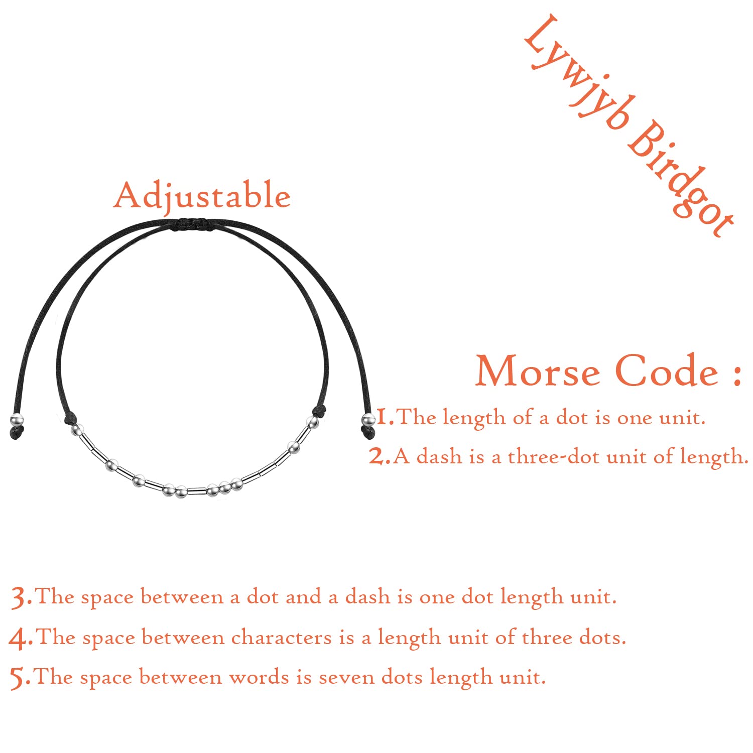 Lywjyb Birdgot Inspirational Morse Code Bracelets for Women Strength Motivational Warrior Gift (code Warrior br)