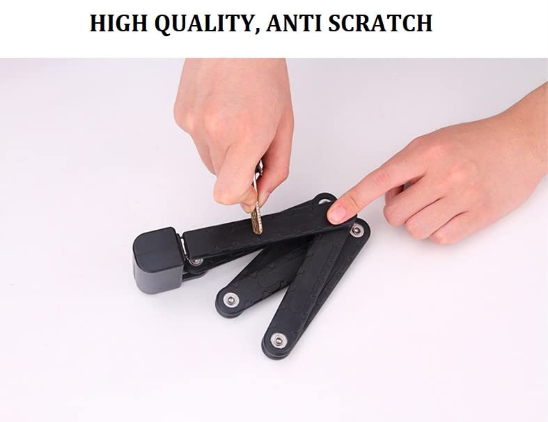 Portable Folding Bike Lock - Lightweight Carry with You Everywhere When You Ride Security Bicycle Lock β Super Durable Anti-Theft Secure Bike Guard with Keys, Black