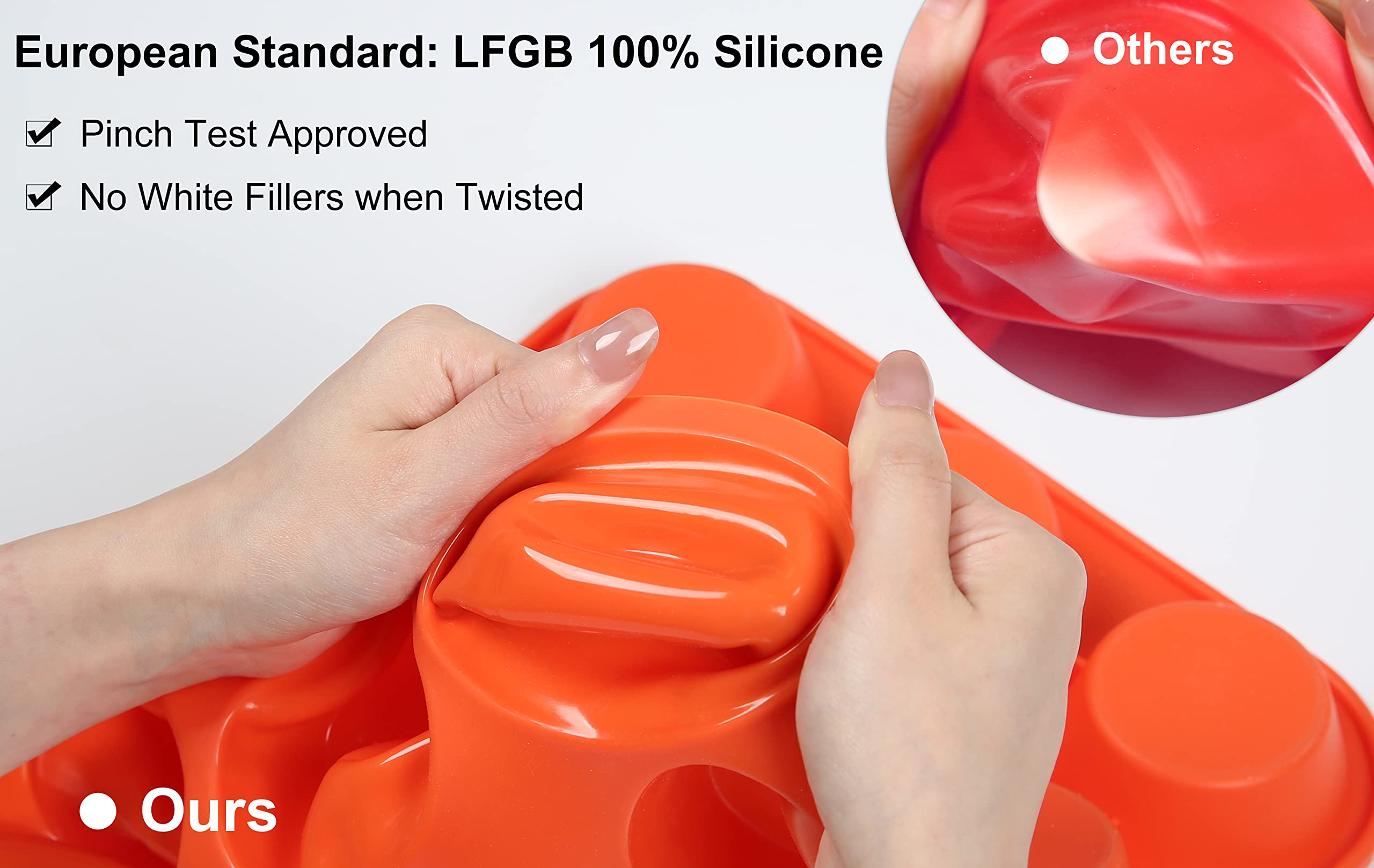 MMMAT Silicone Muffin Pan - Best German Silicone - 12 Cups Silicone Cupcake Pan - Non-Stick Silicone Baking Pan, Food Grade, BPA Free, Dishwasher Safe - Perfect for Egg Muffin, Corn Bread, Cupcakes