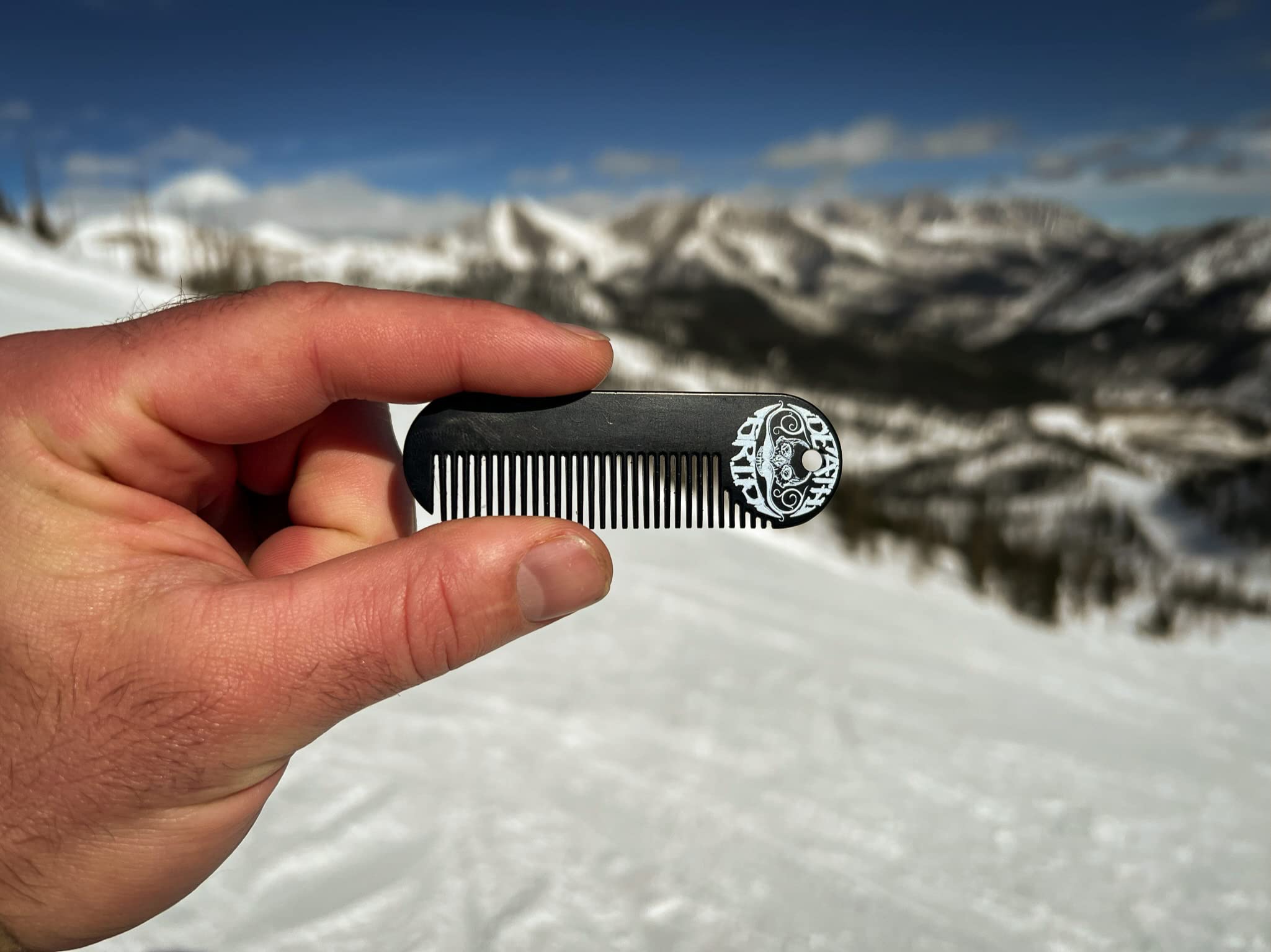 THE VINTAGE GROOMING CO. Bone Crusher Extra Firm Extra Strong Hold Mustache Wax and Death Grip Pocket Keychain Comb Set