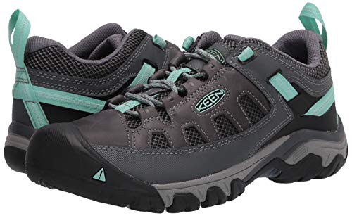 KEEN Women's Targhee Vent Low Height Breathable Hiking Shoes, Steel Grey/Ocean Wave, 9