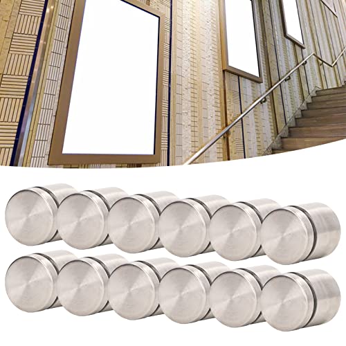Stainless Steel Standoff Screws, 1x1in Polished Stable Non Deform Smooth Trimming Advertising Nails Hardware for Displaying