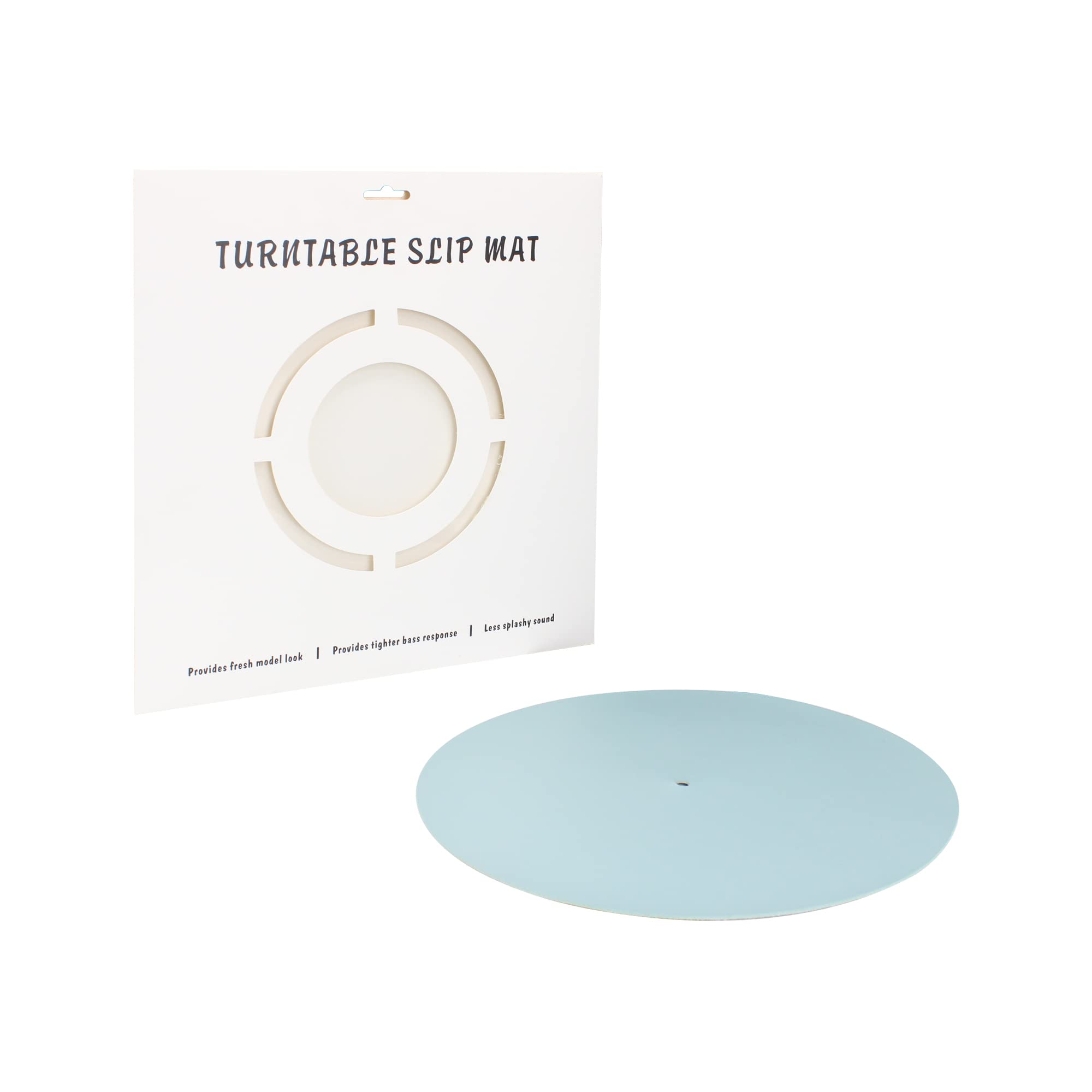 Record Master PU Leather Turntable Mat for Vinyl LP Record Players,Turntable Slipmat Help Reduce Noise Due to Static and Dust. Light Green