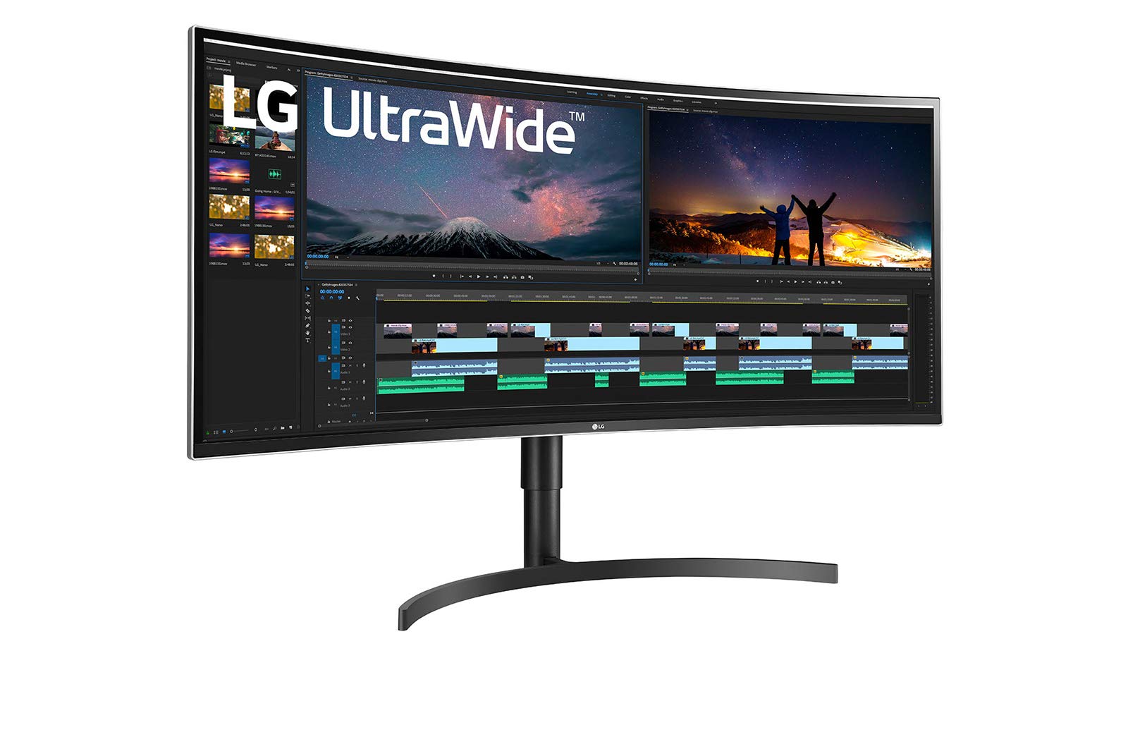 LG 38” 38BN75C-B QHD+ IPS Curved UltraWide™ Monitor (3840x1600) with HDR10, Dynamic Active Sync, Black Stabilizer, Flicker Safe, Reader Mode, Onscreen Control & Ergonomic Design
