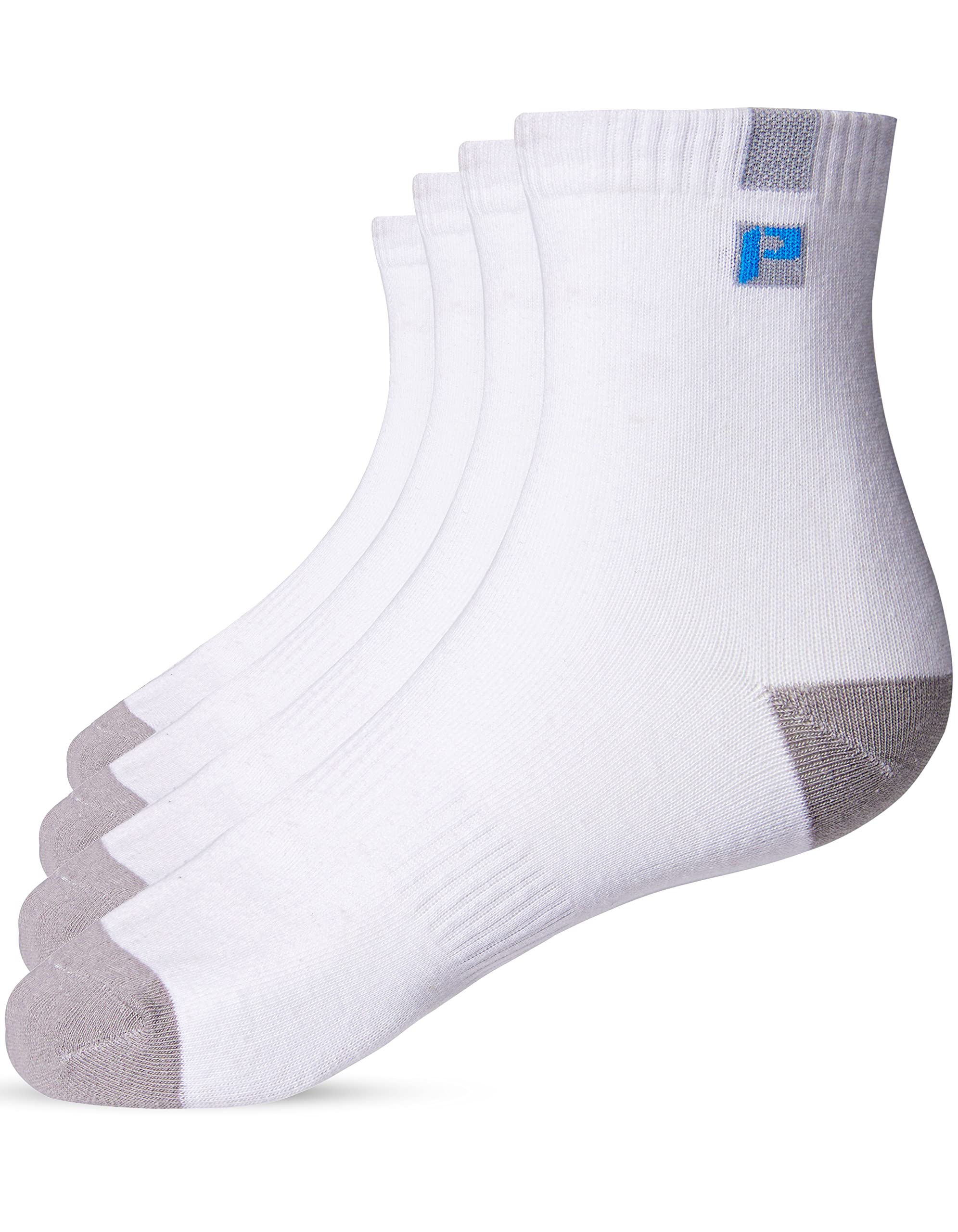 PROFITTERS ,Pack of 8-Pair Ankle Socks for Men (White Color) - size US 6-11