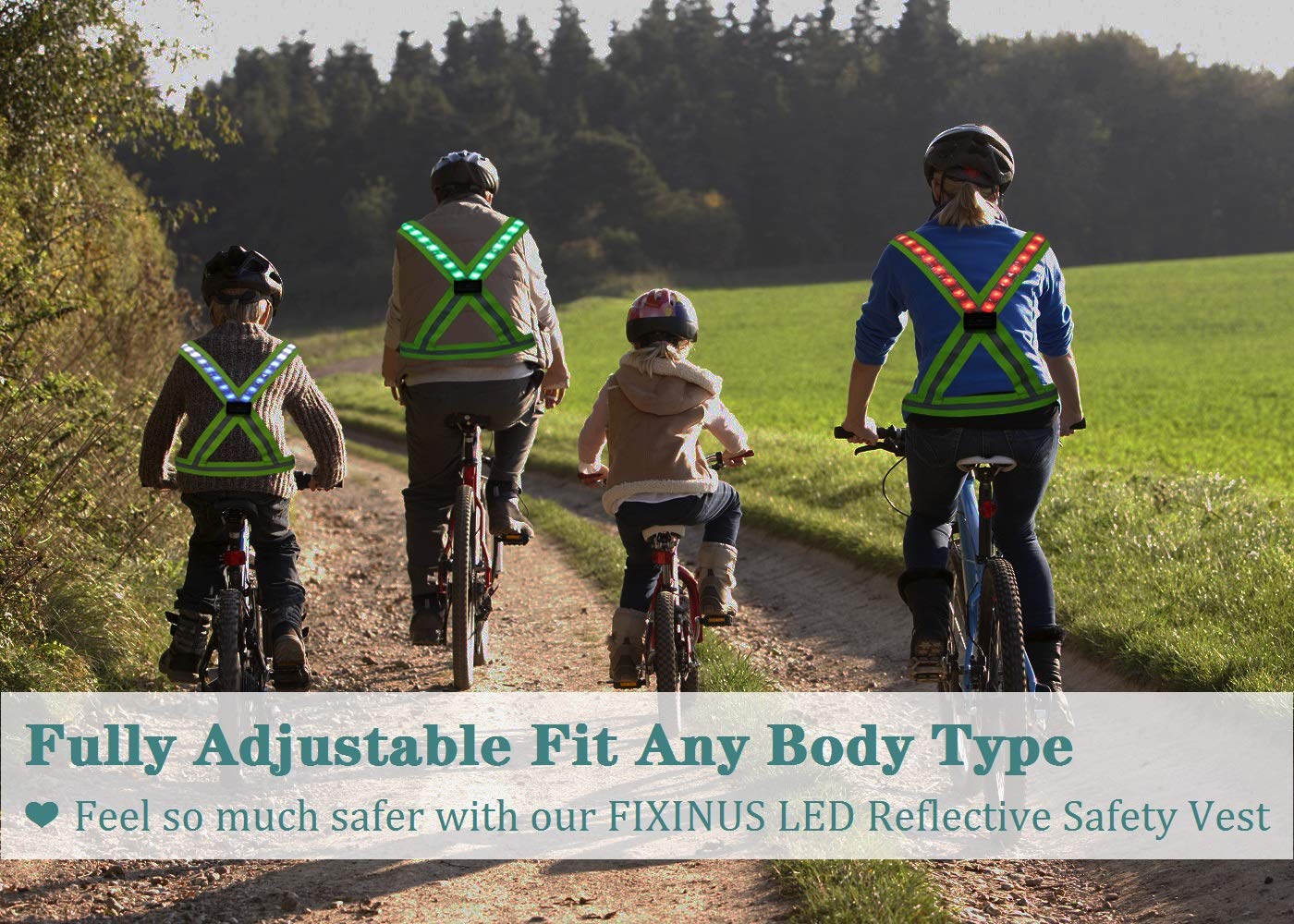 LED Reflective Running Vest with Storage Pouch - 10 Illuminated Modes, USB Charging & Adjustable Safety Gear for Night Running Jogging Cycling - LED Glowing Running Gear