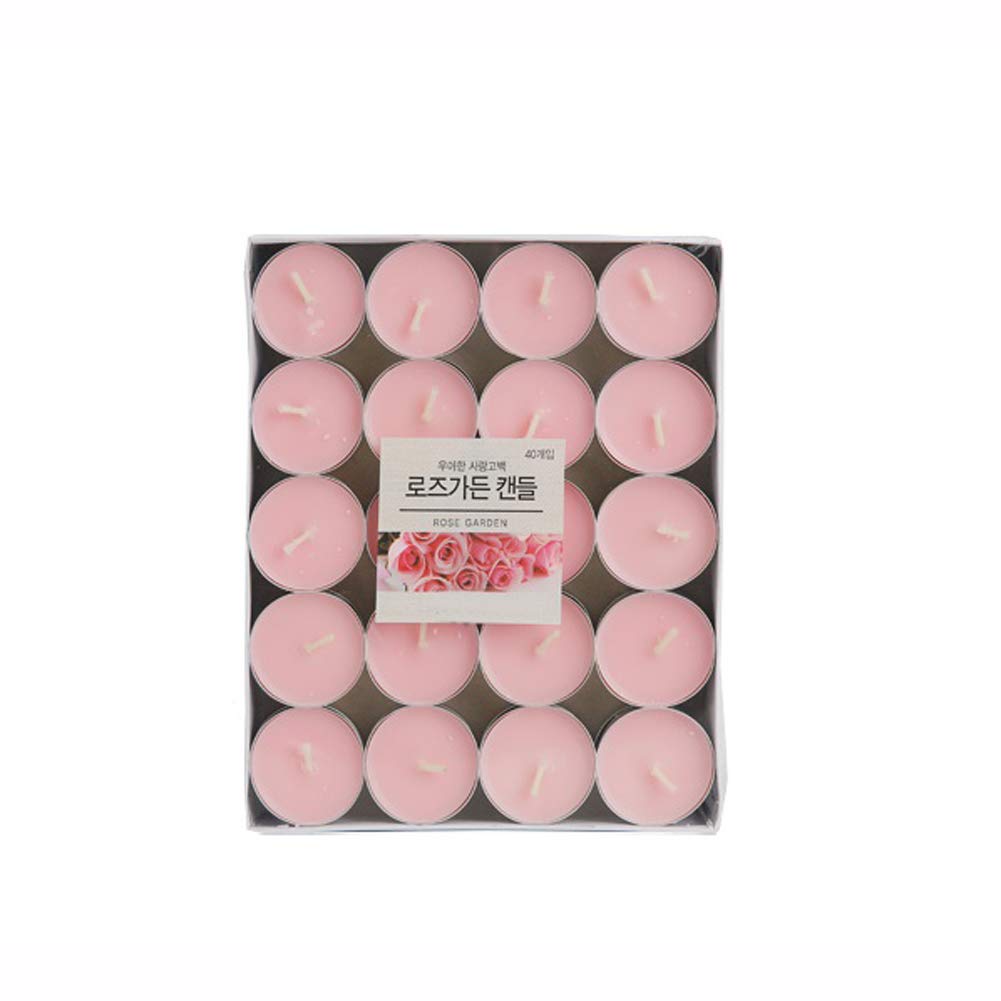 KEM Scented Tea Candles Aroma Oil Tea Lights 30 Pcs (Rose Garden)