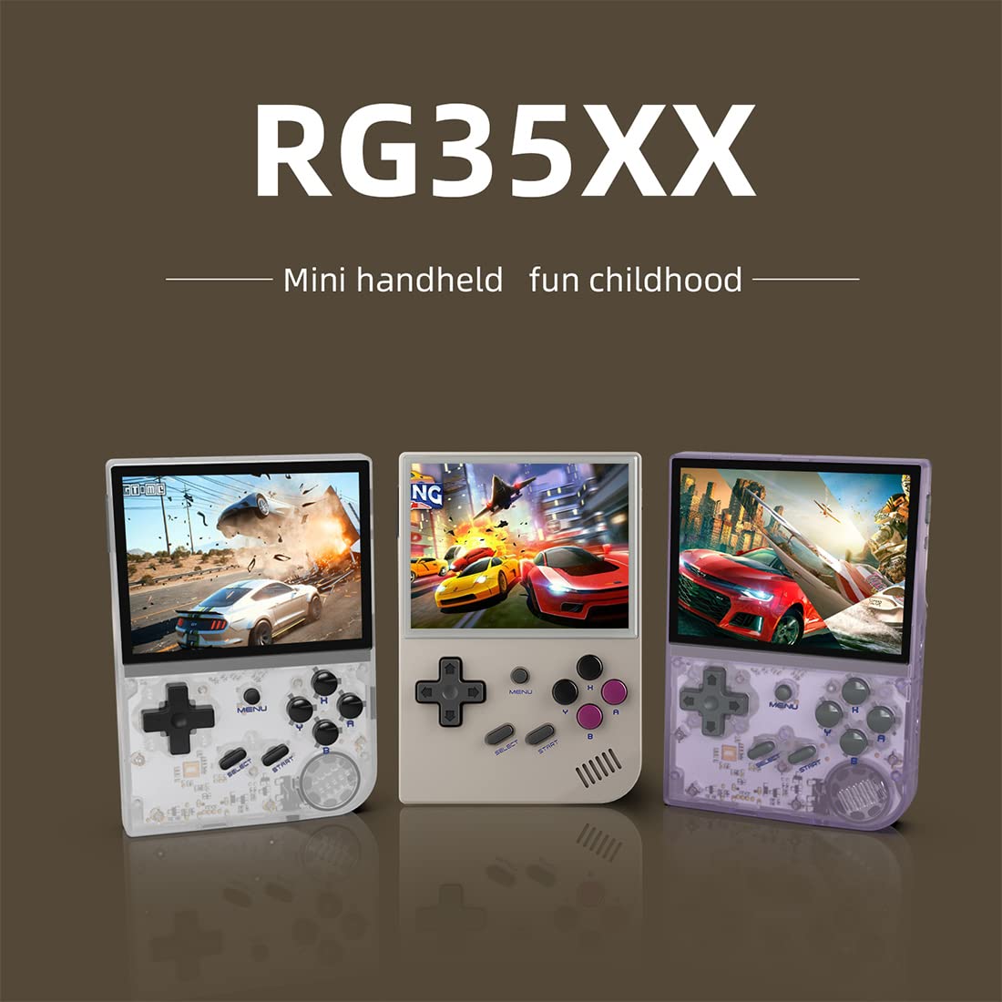 RuiyiF Latest RG35XX Handheld Game Console 3.5-Inch Portable Retro Video Games Player with 5000/8000 Games
