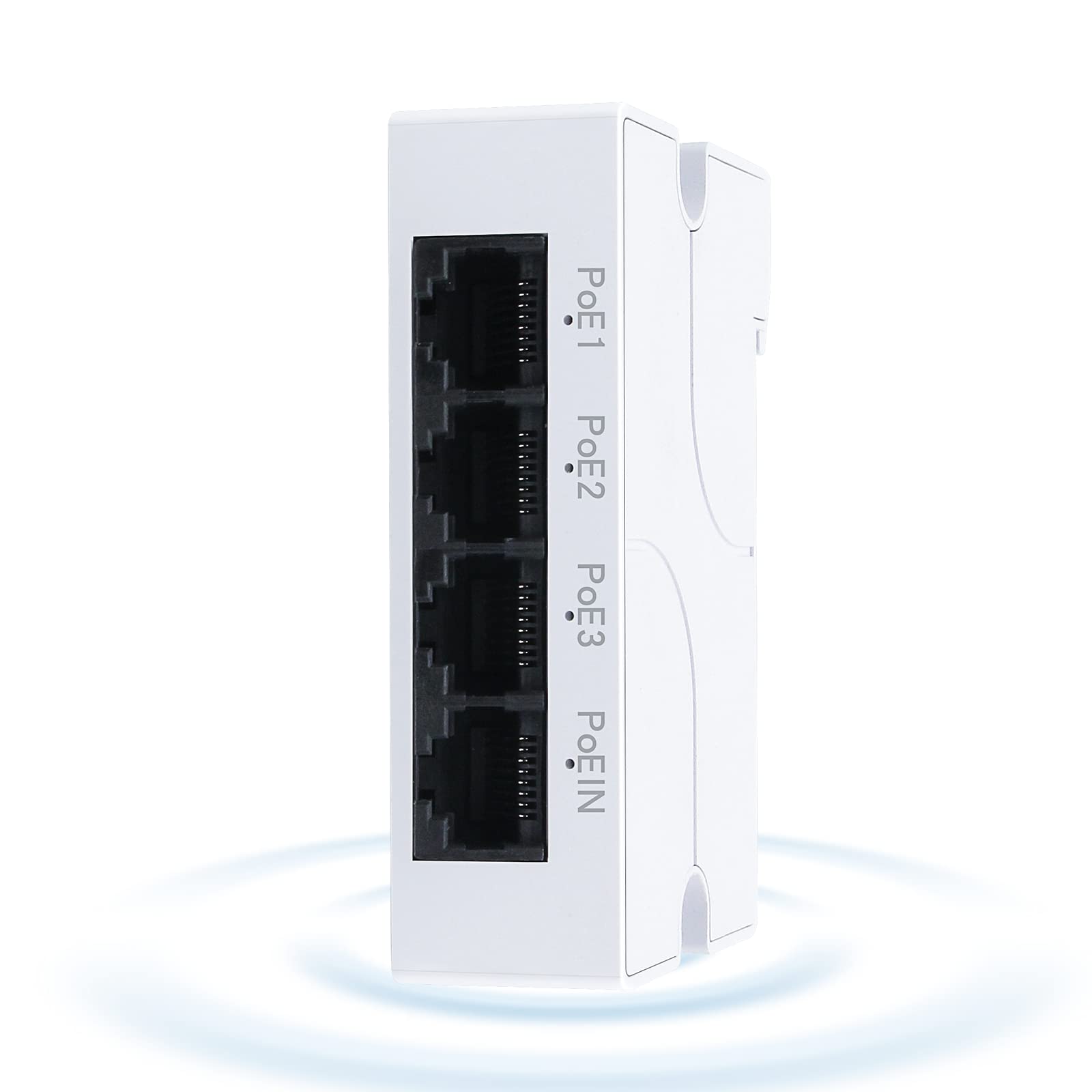 SODOLA PoE Extender 4 Port, IEEE 802.3 af/at PoE Repeater, 100Mbps, 1 PoE in 3 PoE Out, Plug and Play, Wall & Din Rail Mount POE Passthrough Switch for Security Systems IP Camera