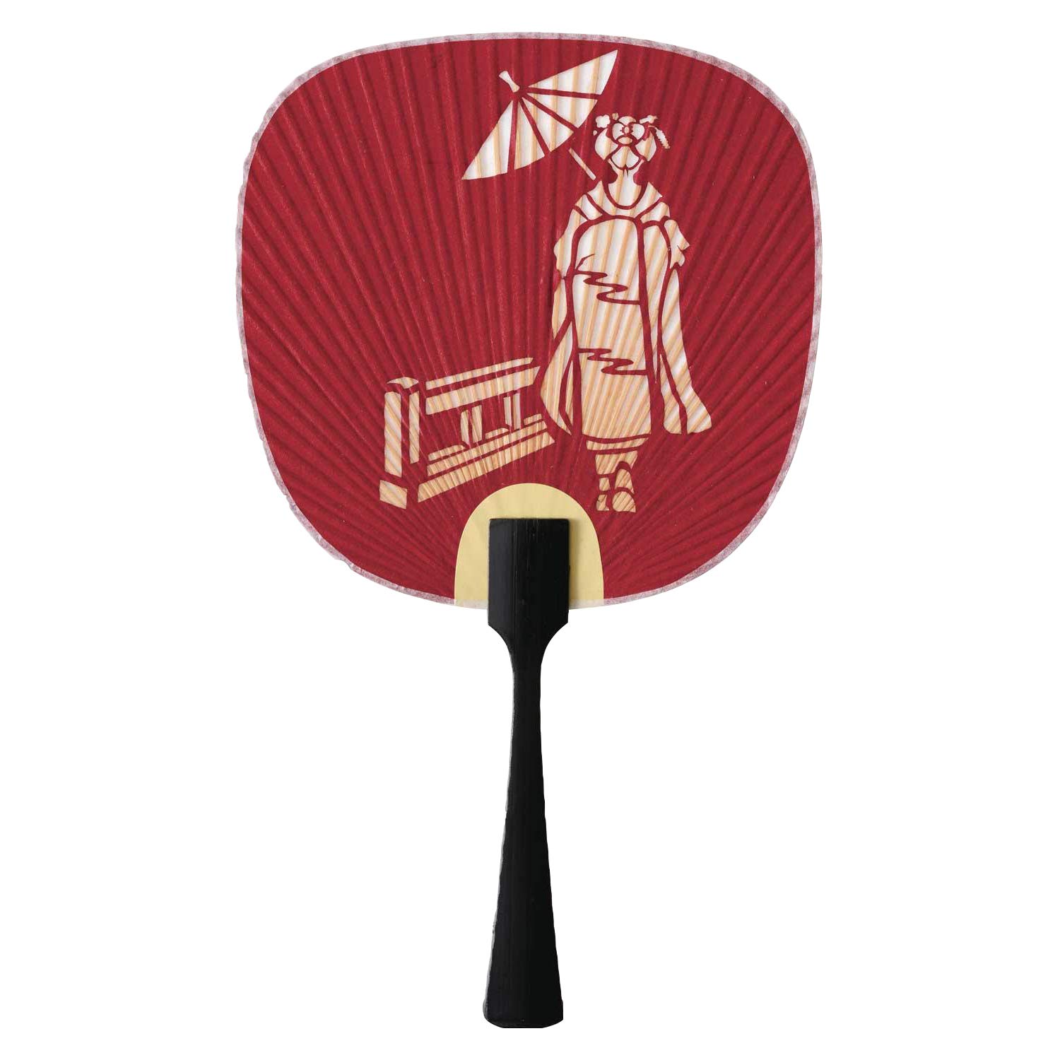 Made in Japan 3501 Mamoto Uchiwa Maiko (Red)