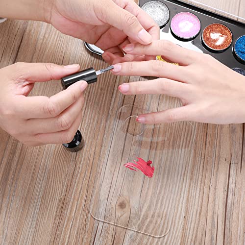 Thinp Makeup Mixing Palette, 2 Pieces Acrylic Cosmetic Palette with 2 Pieces Spatula Tool Makeup Mixing Tray for Foundation Eye Shadow Eyelash Lipsticks Nail Art Beauty Salon Pigment Blending