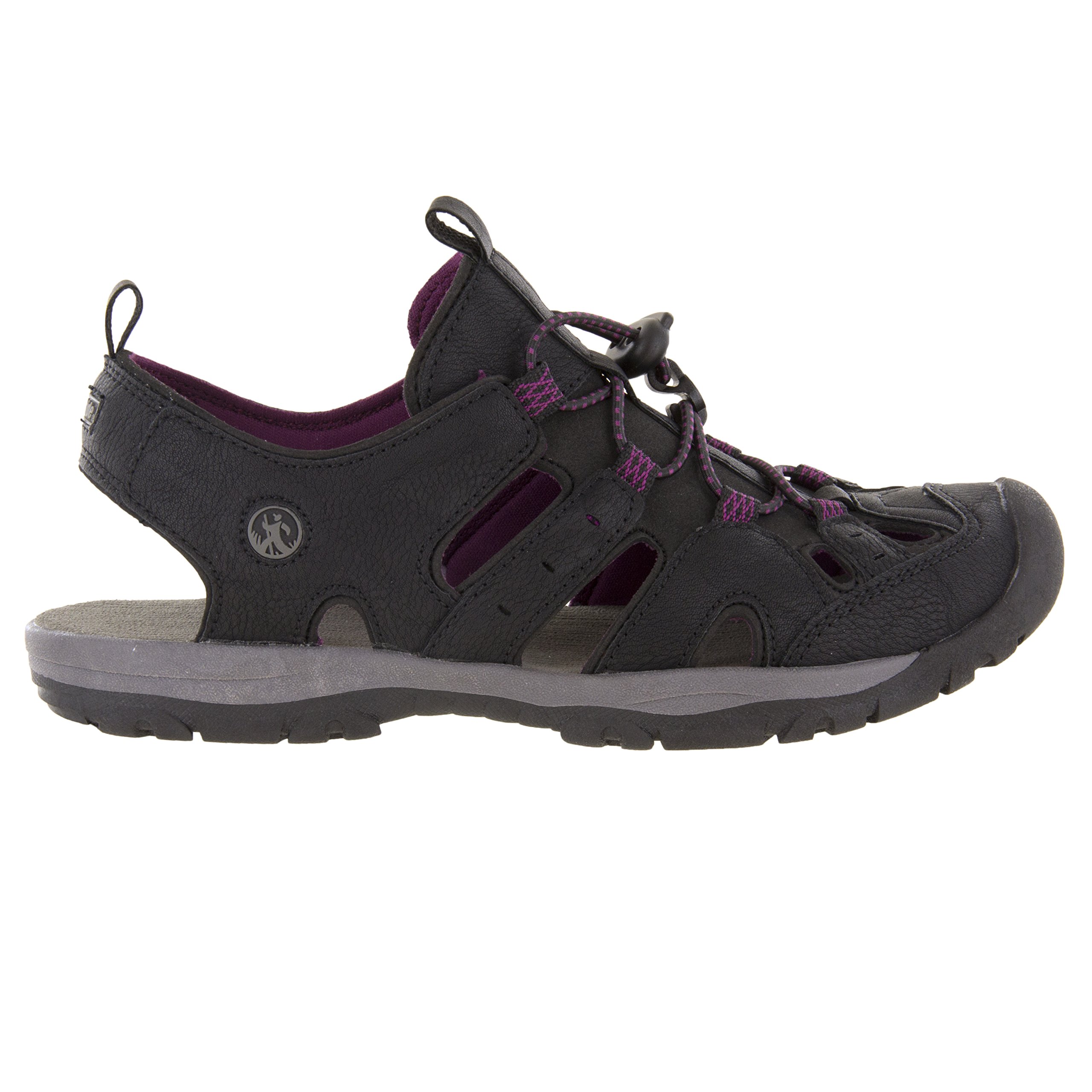 Northside Women's Burke II Athletic Sandal, Black/Berry, 8 M US Adult
