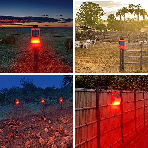 LINGSFIRE Solar Alarm, Solar Alarm Light with Motion Sensor, 129 Decibels Siren Sound Alert and 8 LEDs Flash Warning of Alarm Sensor Strobe Security Alarm System for Farm Home Outdoor Yard